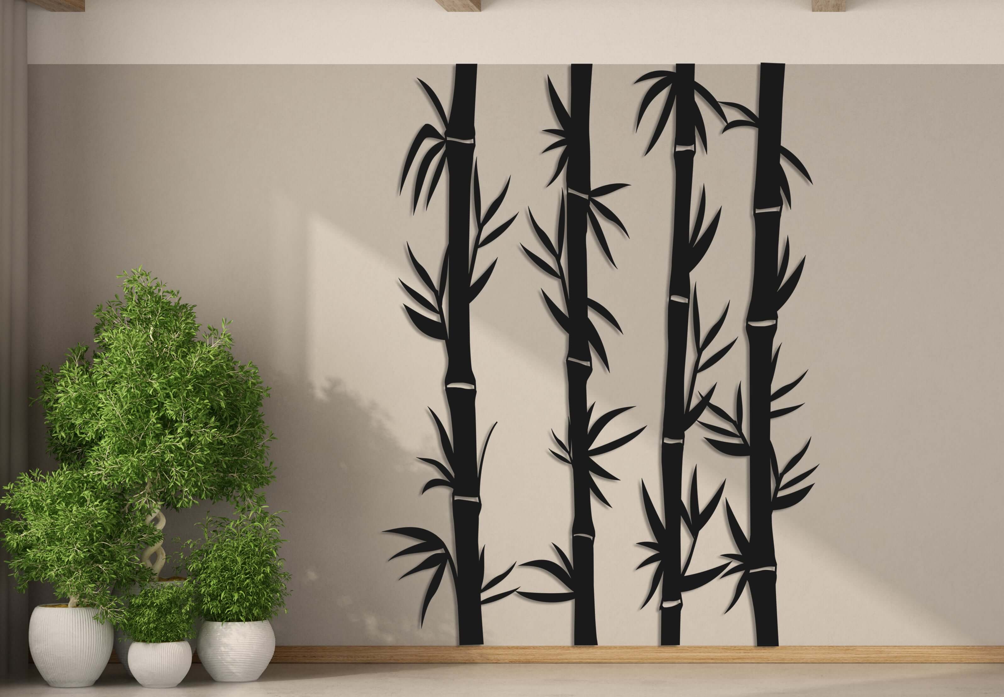 Bamboo Metal Wall Art - Dekadron Metal Wall Art