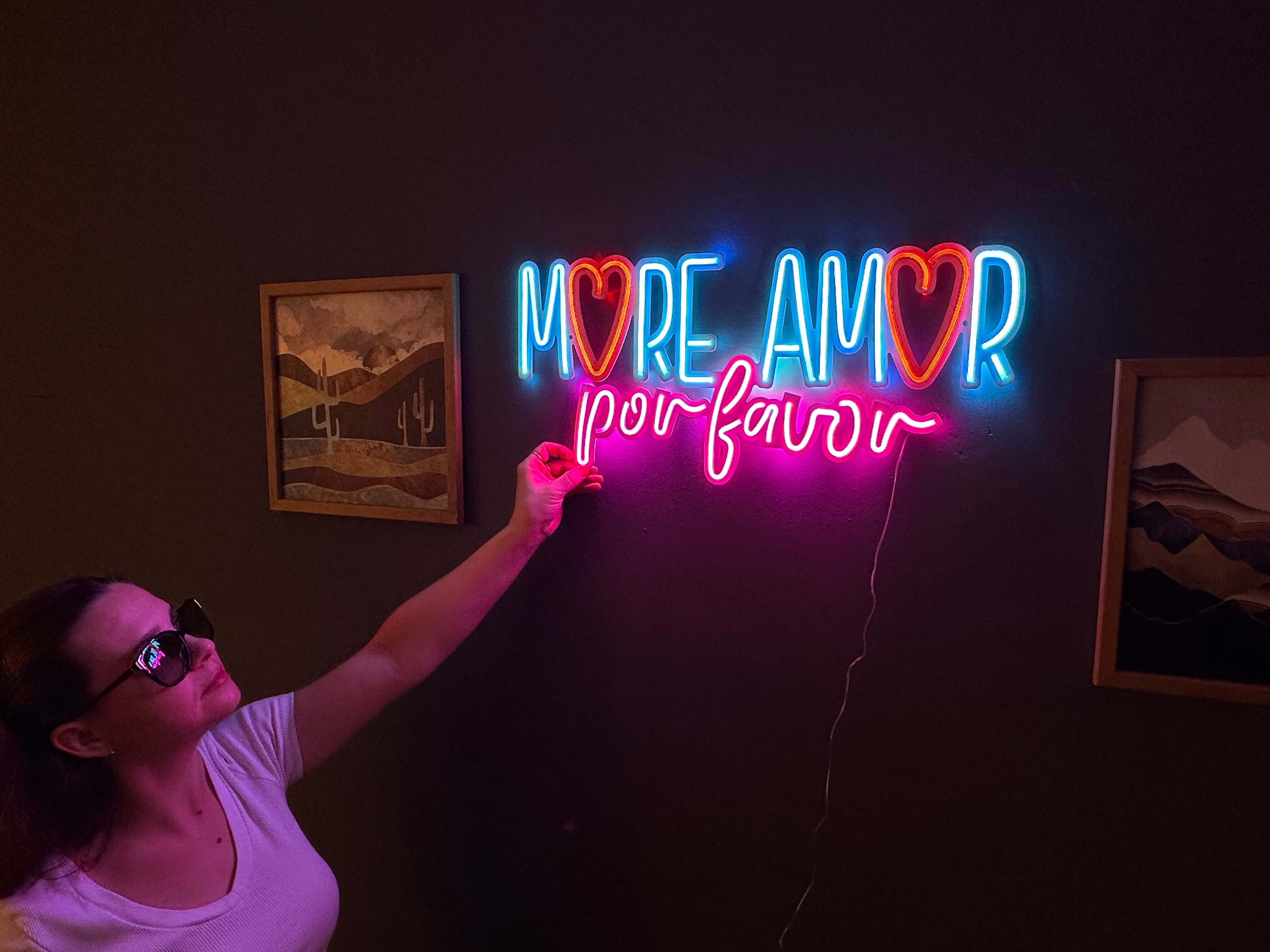 More Amor Por Favor Neon Metal Sign | Neon Signs – Buy Now | Dekadron