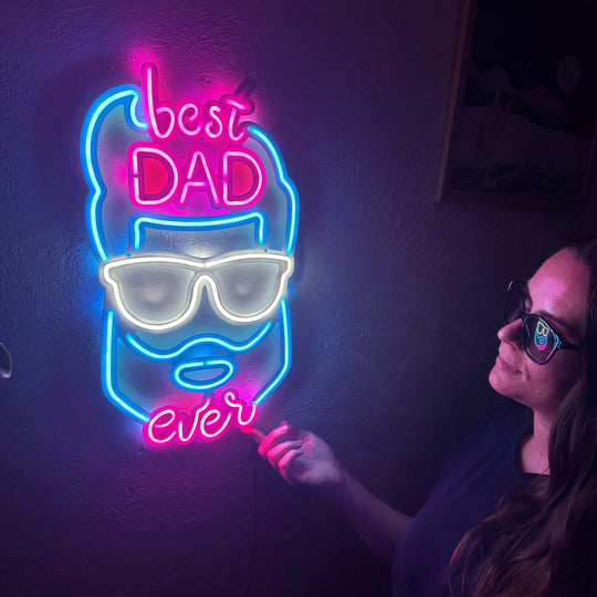 Best Dad Ever Neon Metal Sign | Neon Signs – Buy Now | Dekadron