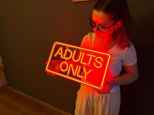 Adults Only Neon Metal Sign | Neon Signs – Buy Now | Dekadron