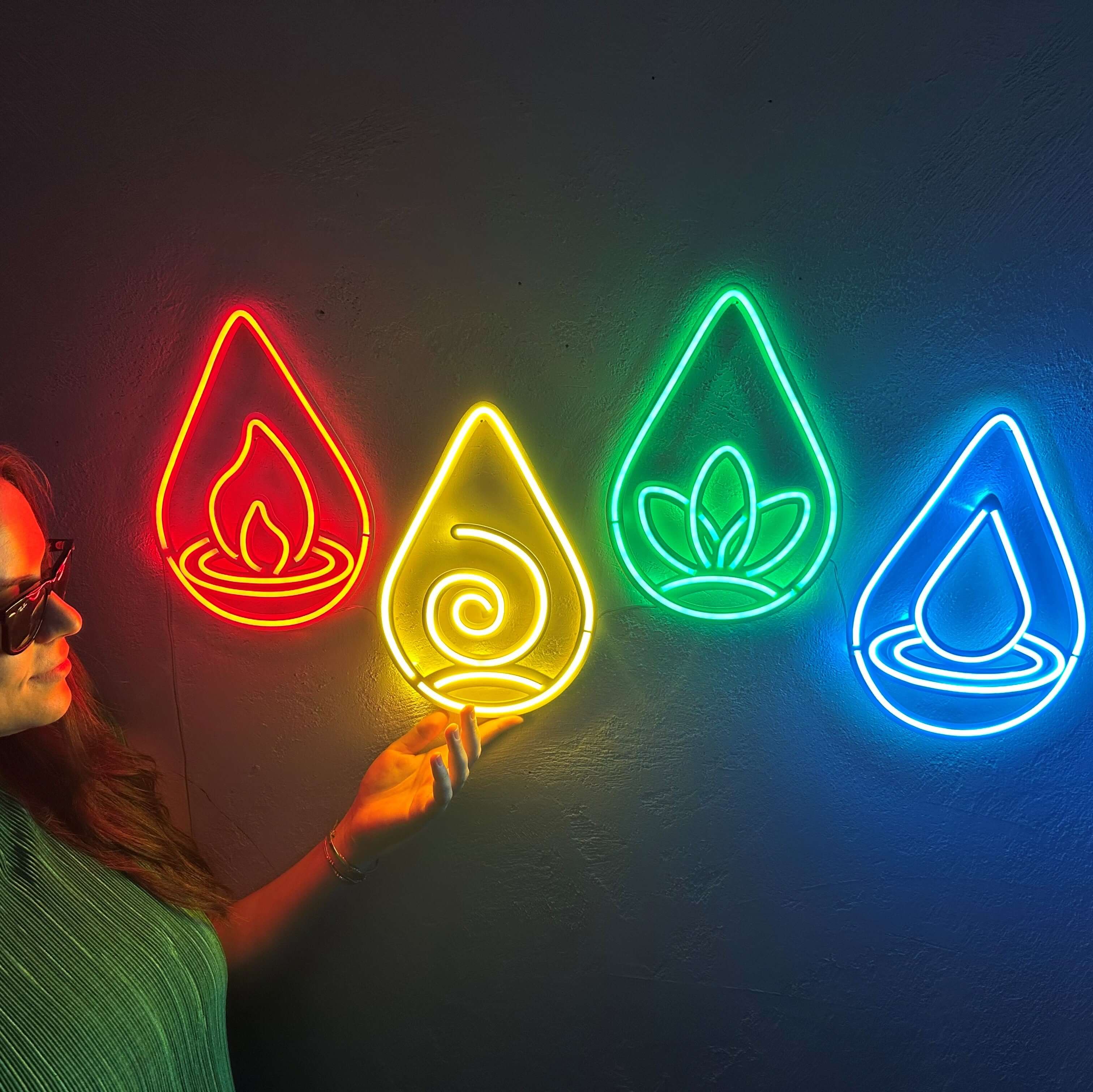 Four Elements Neon Sign, Neon Metal Wall Art | Neon Signs – Buy Now ...
