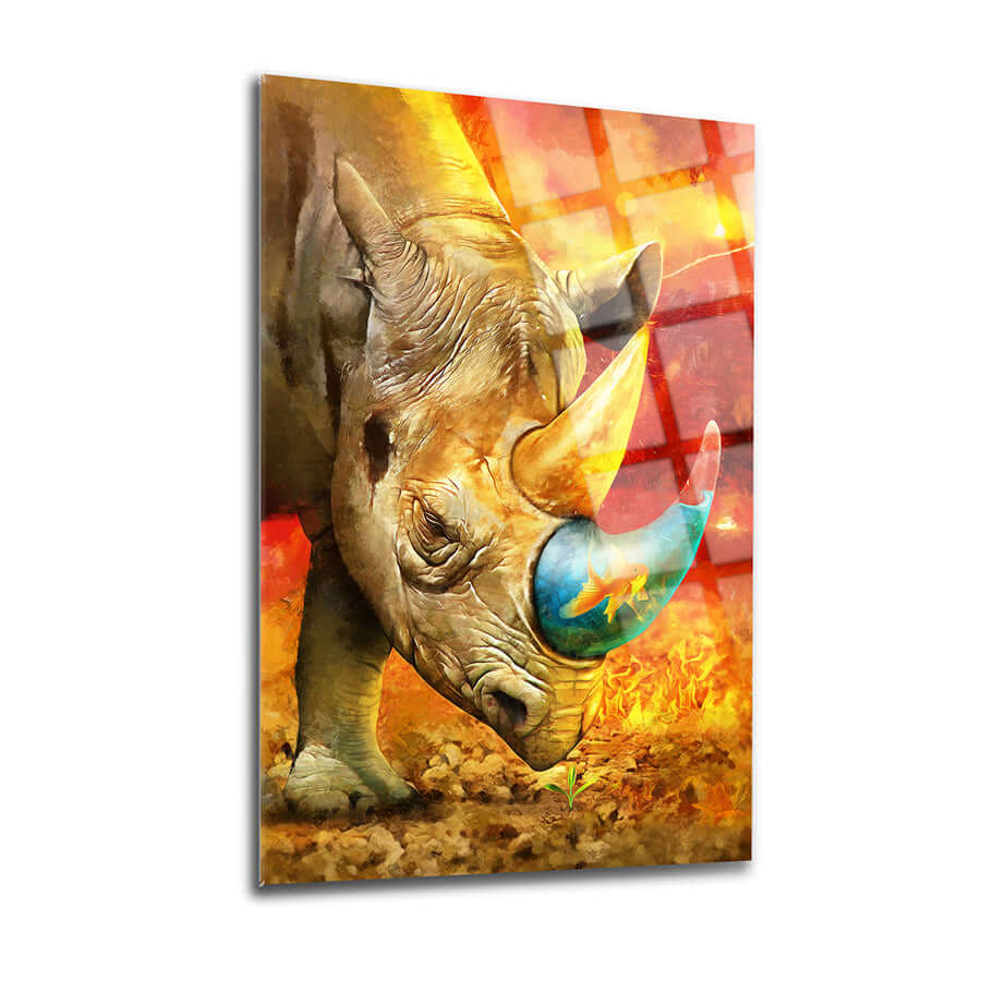 Rhino and Fish Wall Decor | Artwork – Buy Now | Dekadron
